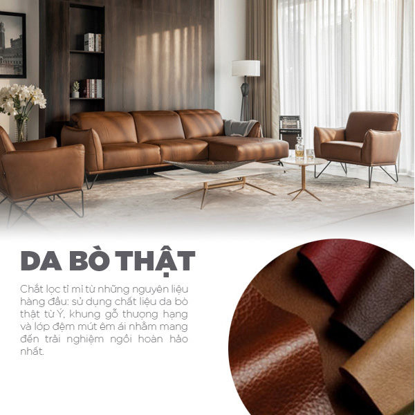 Sofa đơn da thật BARISTA F028: Được các Chuyên Gia tin dùng