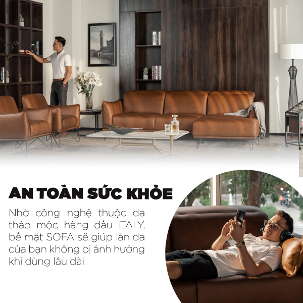 Sofa đơn da thật BARISTA F028: Được các Chuyên Gia tin dùng